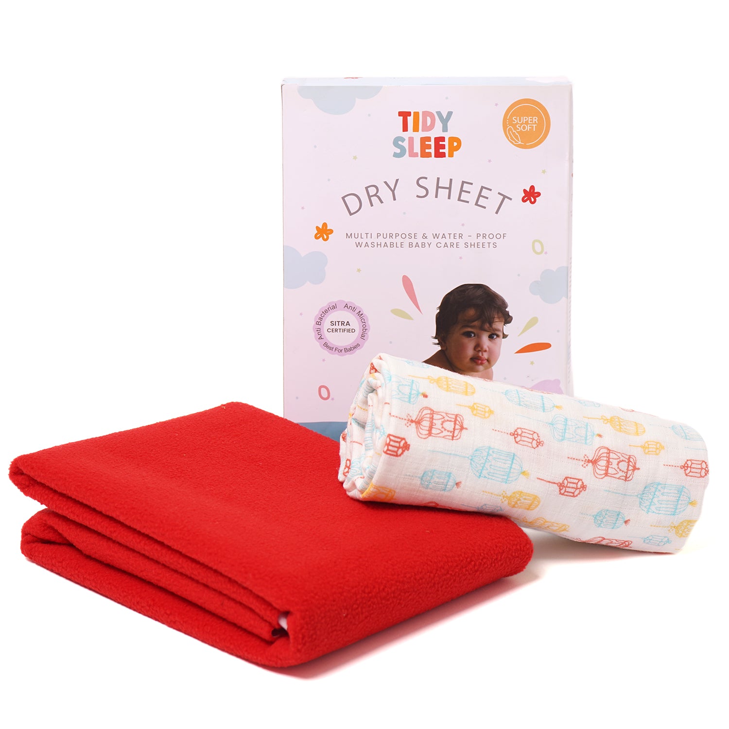 Waterproof Baby Dry Sheet & Muslin Swaddle Combo | Tidy Sleep